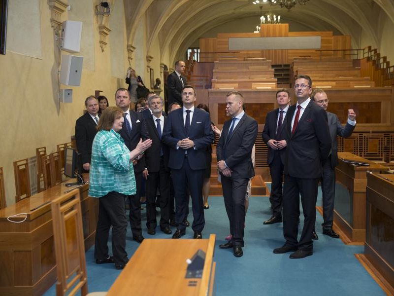 The Chairmen of Slovak and Polish Parliaments at the Czech Senate ...